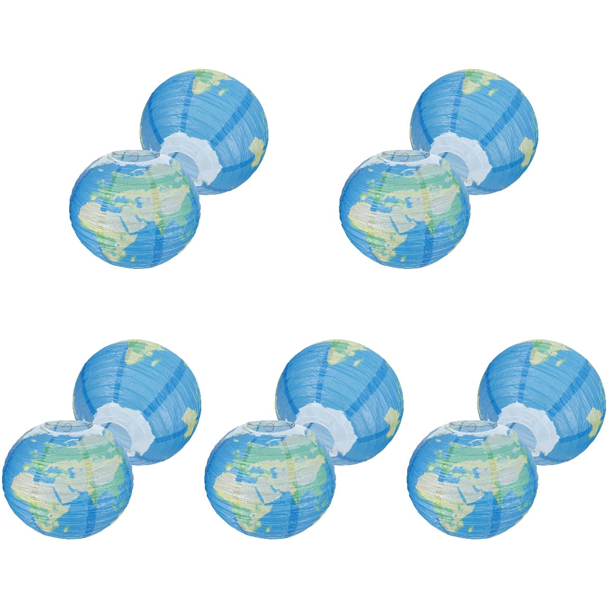 10 pcs Earth Shaped Paper Lanterns Hanging Paper Lantern World Map ...