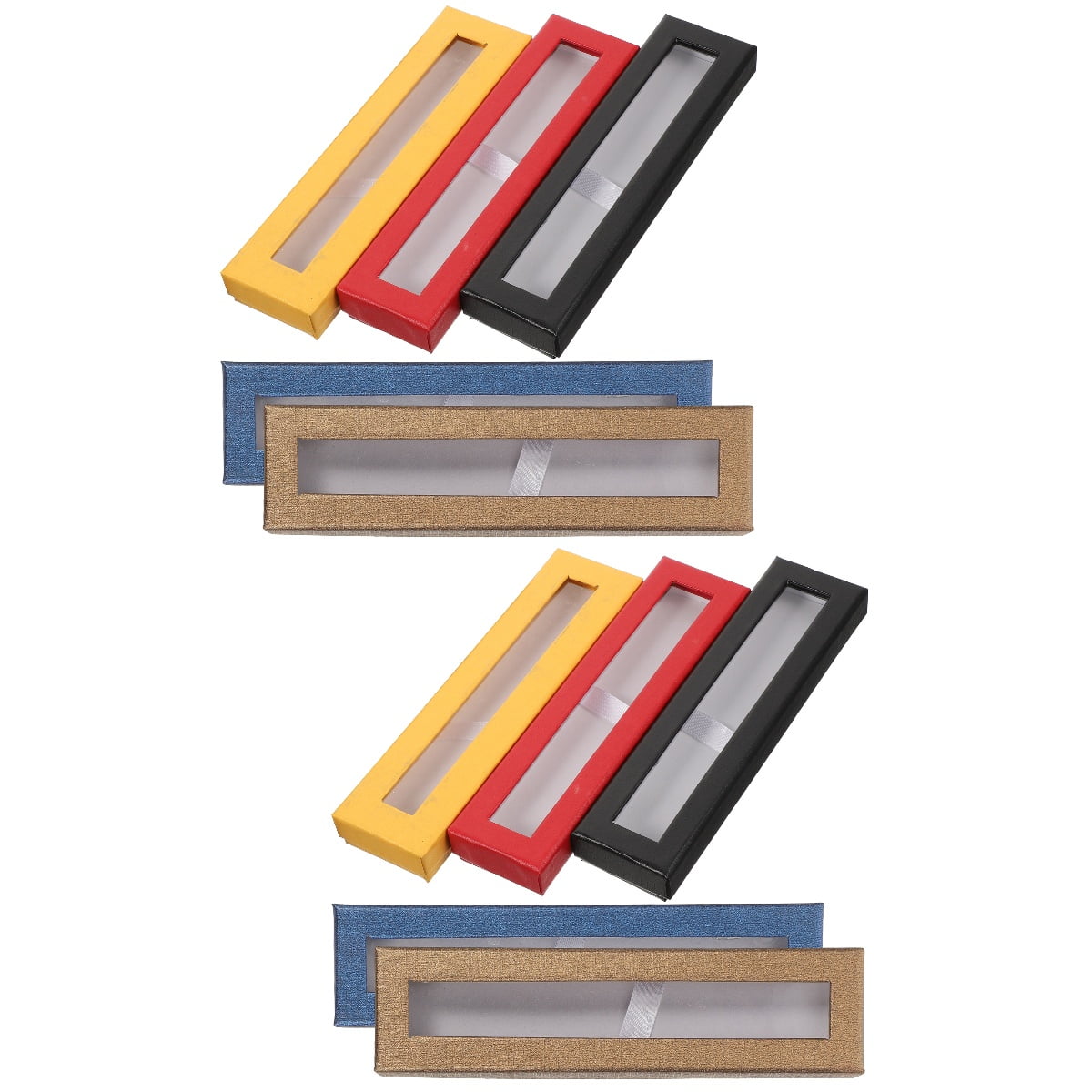 10 pcs Gift Pen Wrapping Box Visible Pencil Storage Box Fountain Pen ...