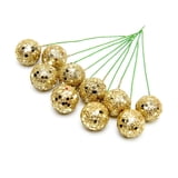 10 pcs Glitter Christmas Balls Ornaments for Tree House Holiday Wedding ...