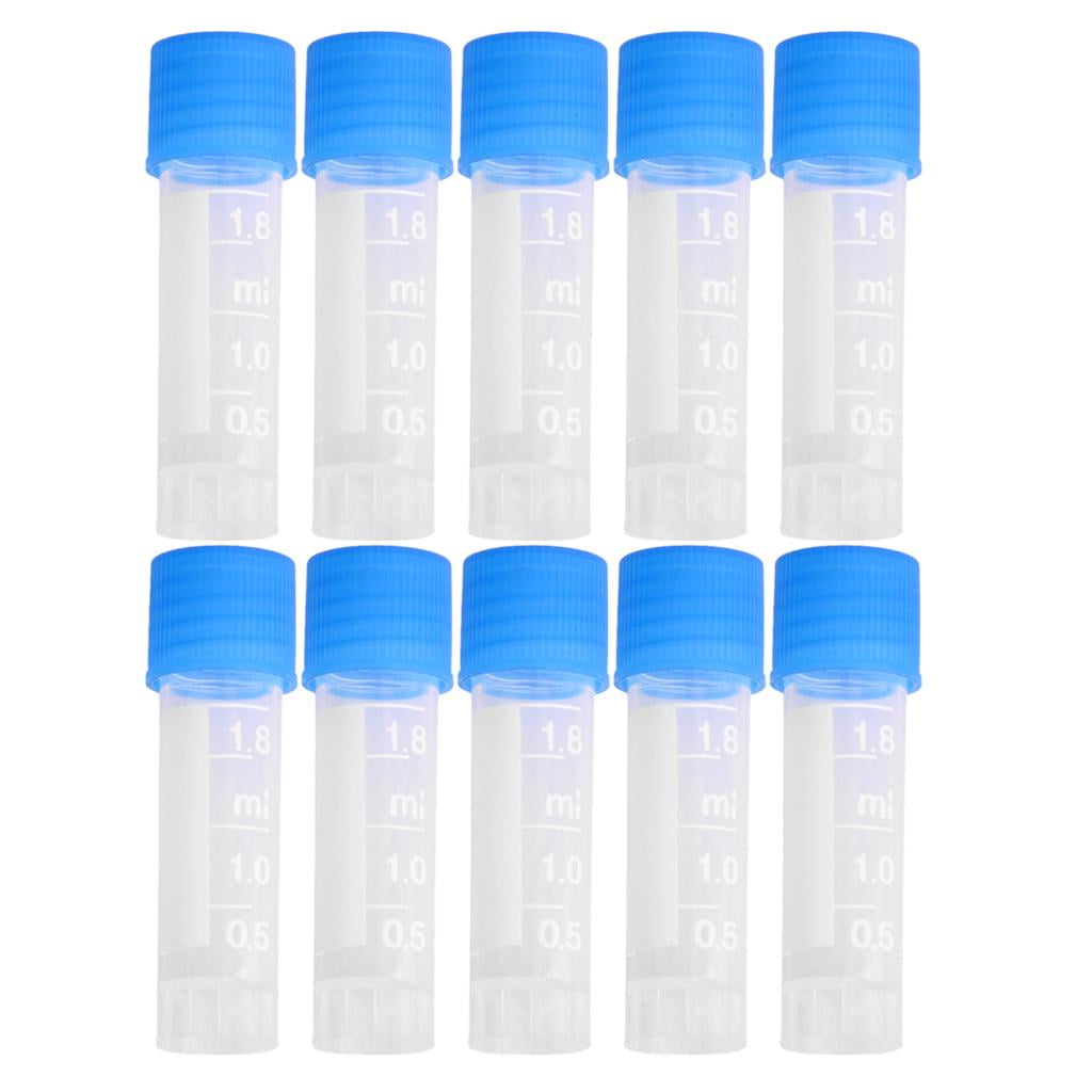 10 pcs Graduated Vial Tube with Screw Caps (1.8ml) - Walmart.com
