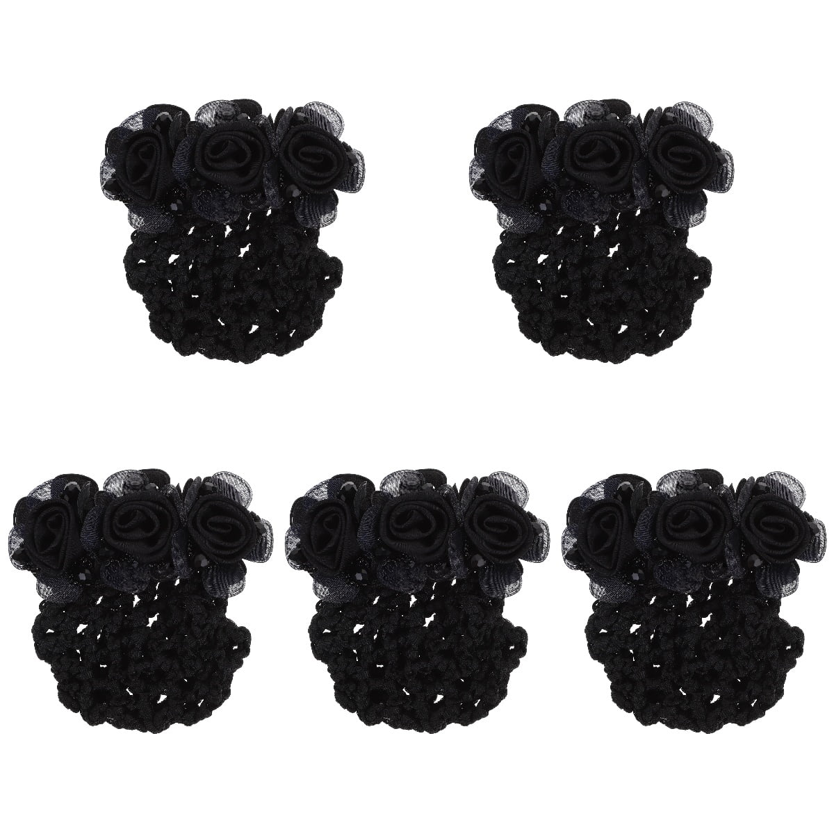 10 pcs Hair Bun Covers Women Hair Net Clip Flower Hair Bun Nets for ...