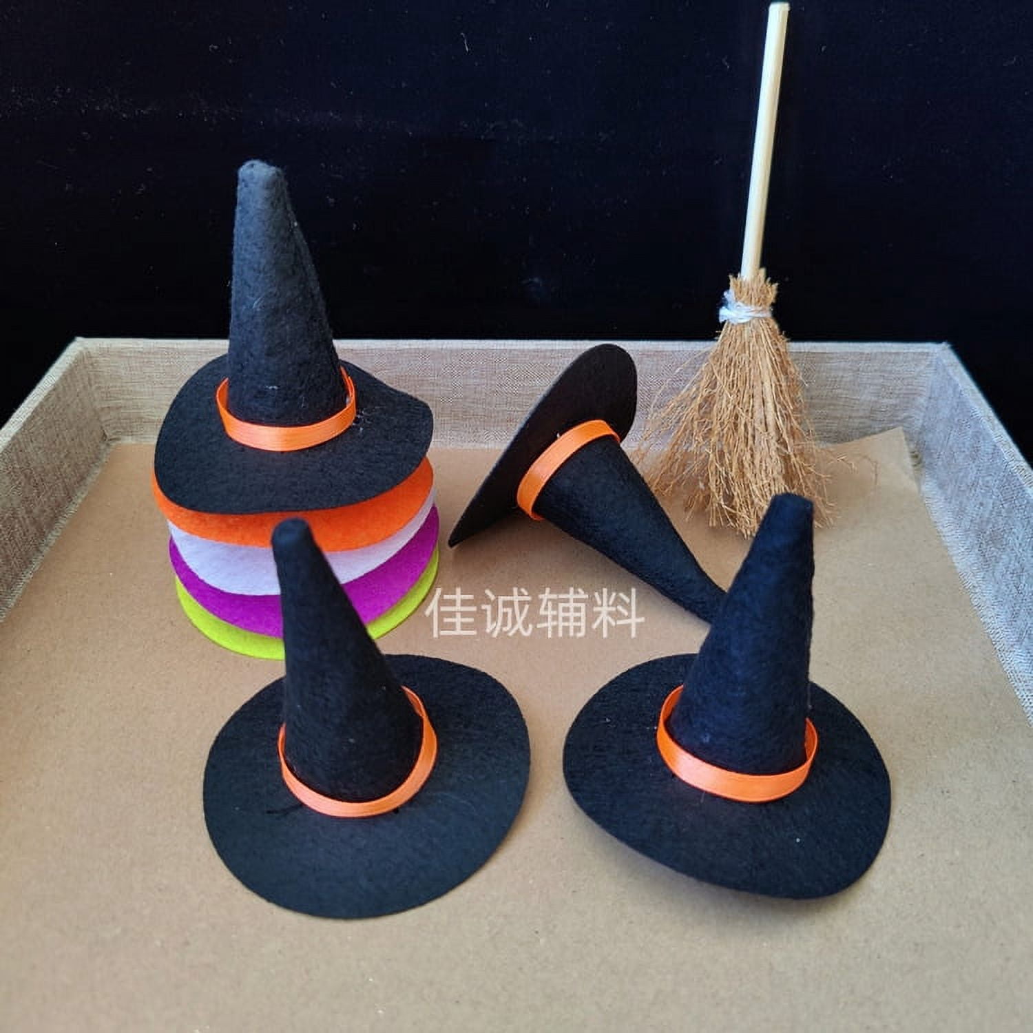 10 pcs Halloween Felt Witch Hats Mini Witch Hat Party Witch Hat ...
