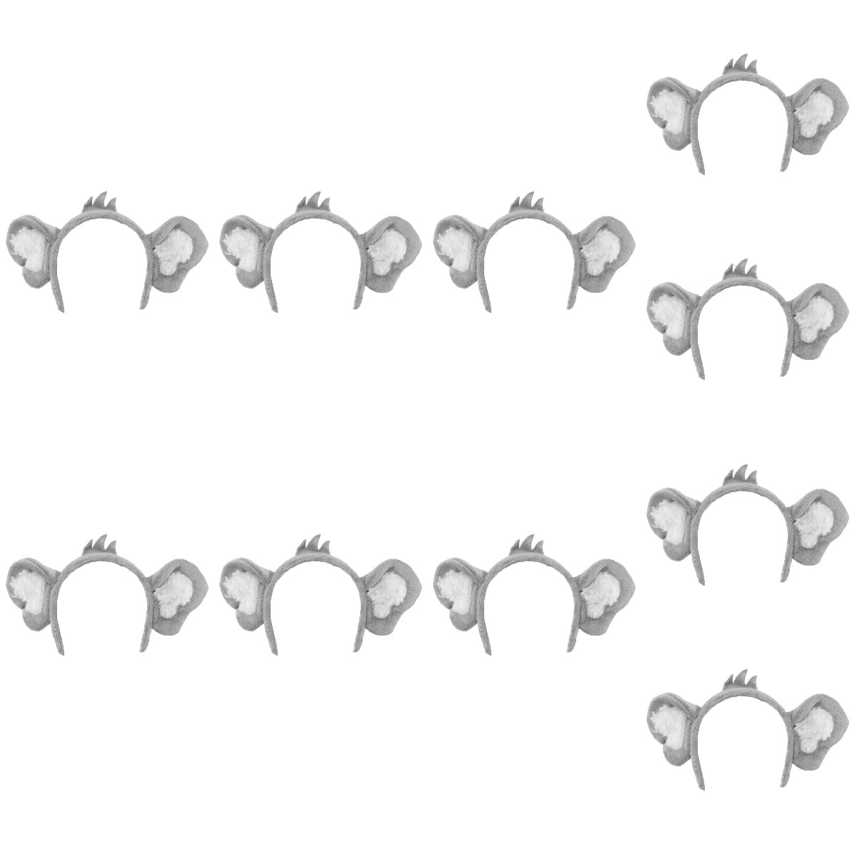 10 pcs Koala Hair Cartoon Koala Ears Hair Clasp Decoration (Light Grey ...