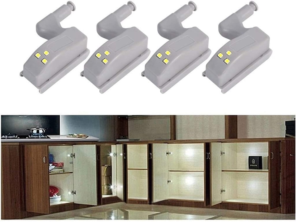 10 pcs LED Hinge Sensor Light for Kitchen Cabinet Cupboard Closet Night ...