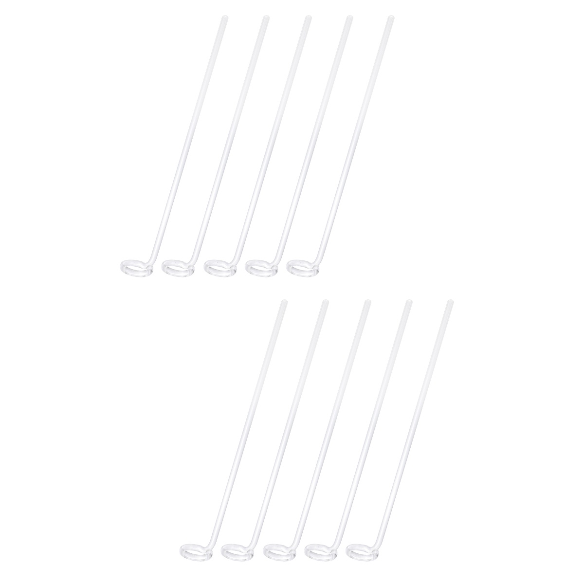 10 pcs Laboratory Transparent Glass Rod Labs Use Stirring Rod Stir ...