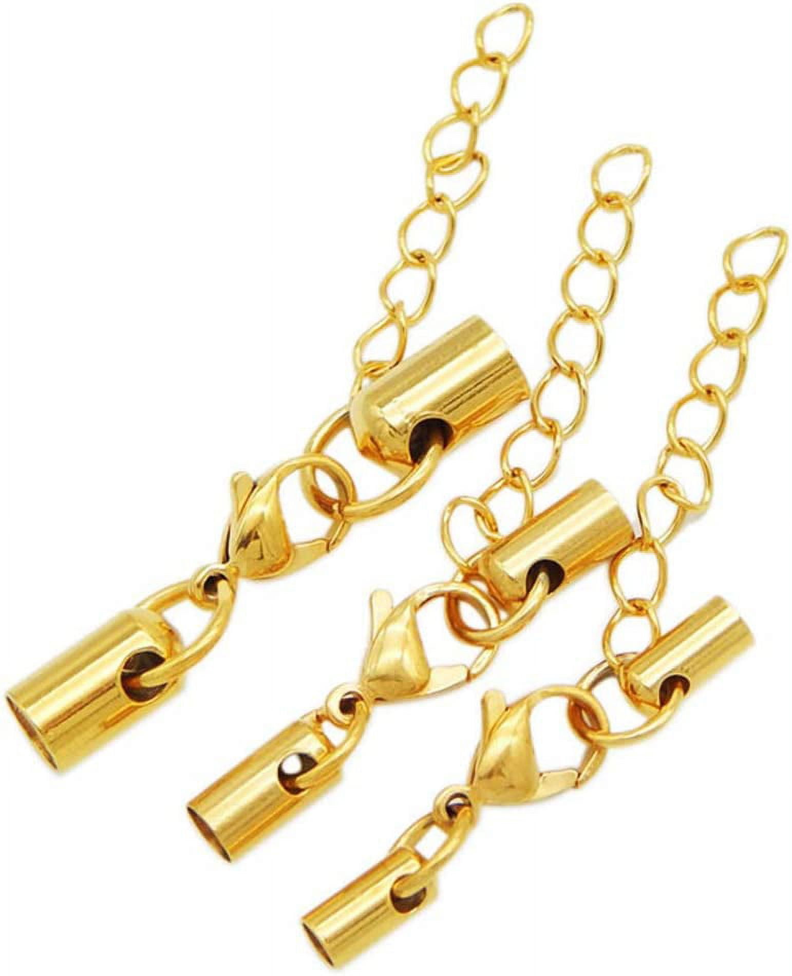 10 pcs Lobster Clasp, Stainless Steel Jewelry Clasps Leather Cord End ...