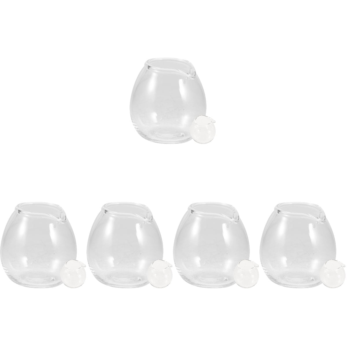 10 pcs Mini Glass Milk Pitcher Clear Glass Milk Pitcher Coffee Glass ...