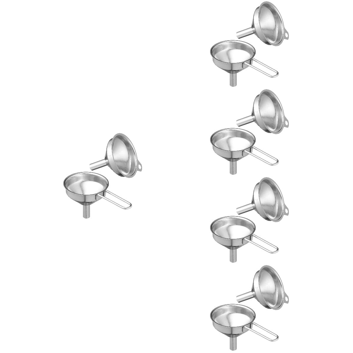 10 pcs Mini Metal Oil Liquid Funnels Wide Mouth Funnel Dispensing ...