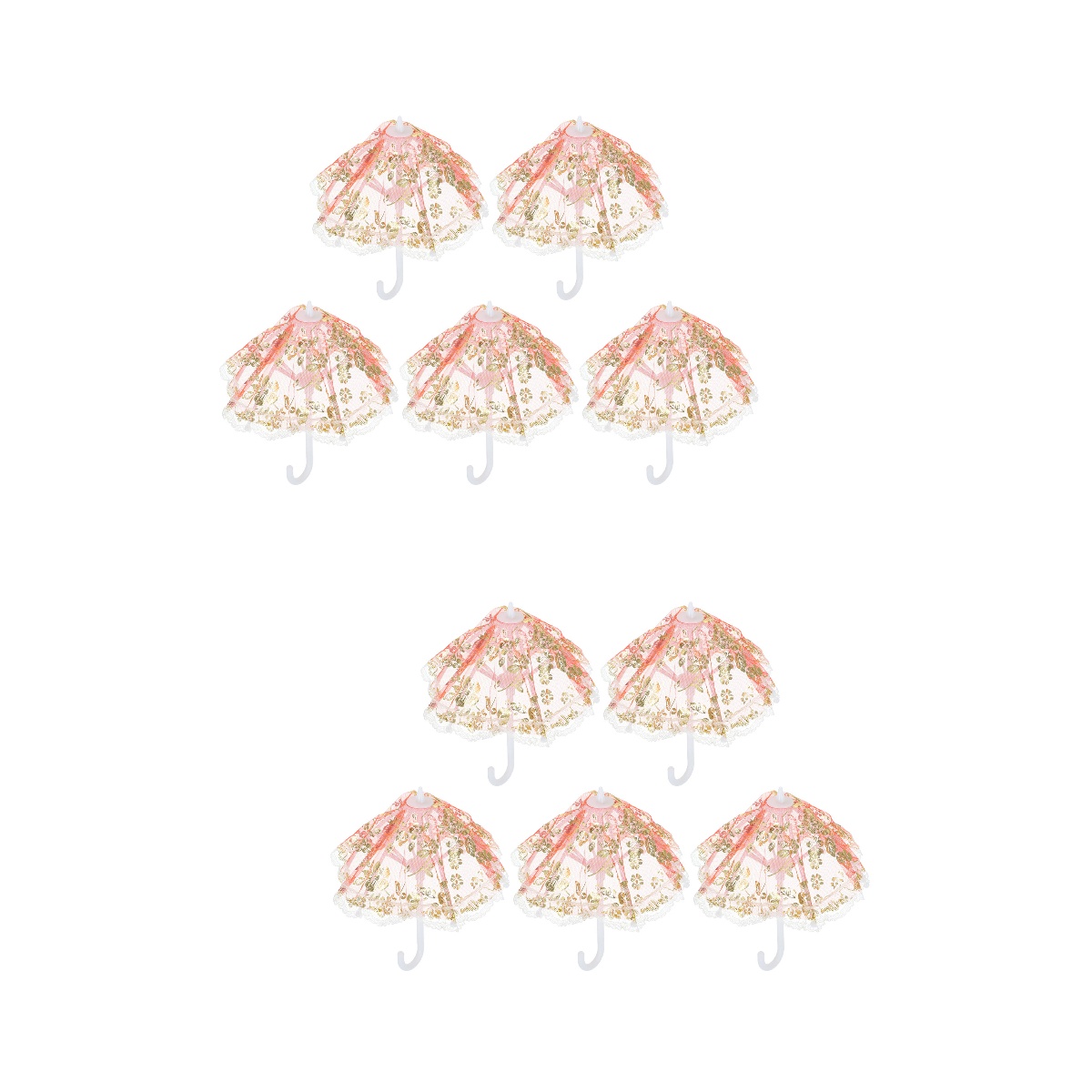 10 pcs Mini Scene Umbrella Miniature Lace Parasol Crafts DIY Adornment ...