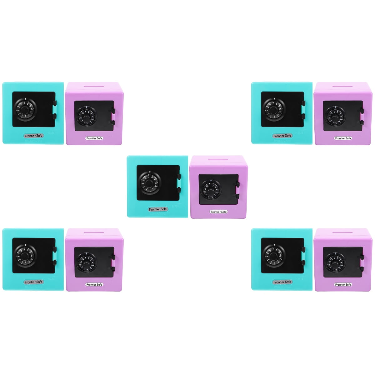 10 pcs Multi-function Small Kids Safe Toy Toddler Coin Bank Safe Box ...