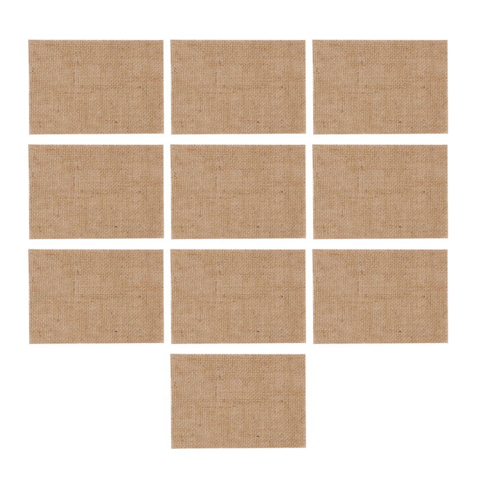 10 pcs Natural Burlap Place Mat Table Placemats Coaster Dining Decor ...