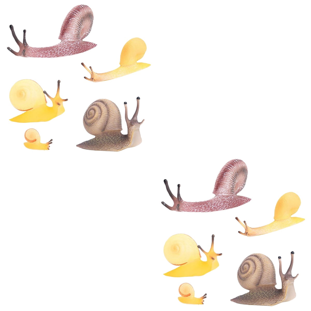 10 pcs Realistic Snail Figurine Simulation Snail Figures Simulated ...