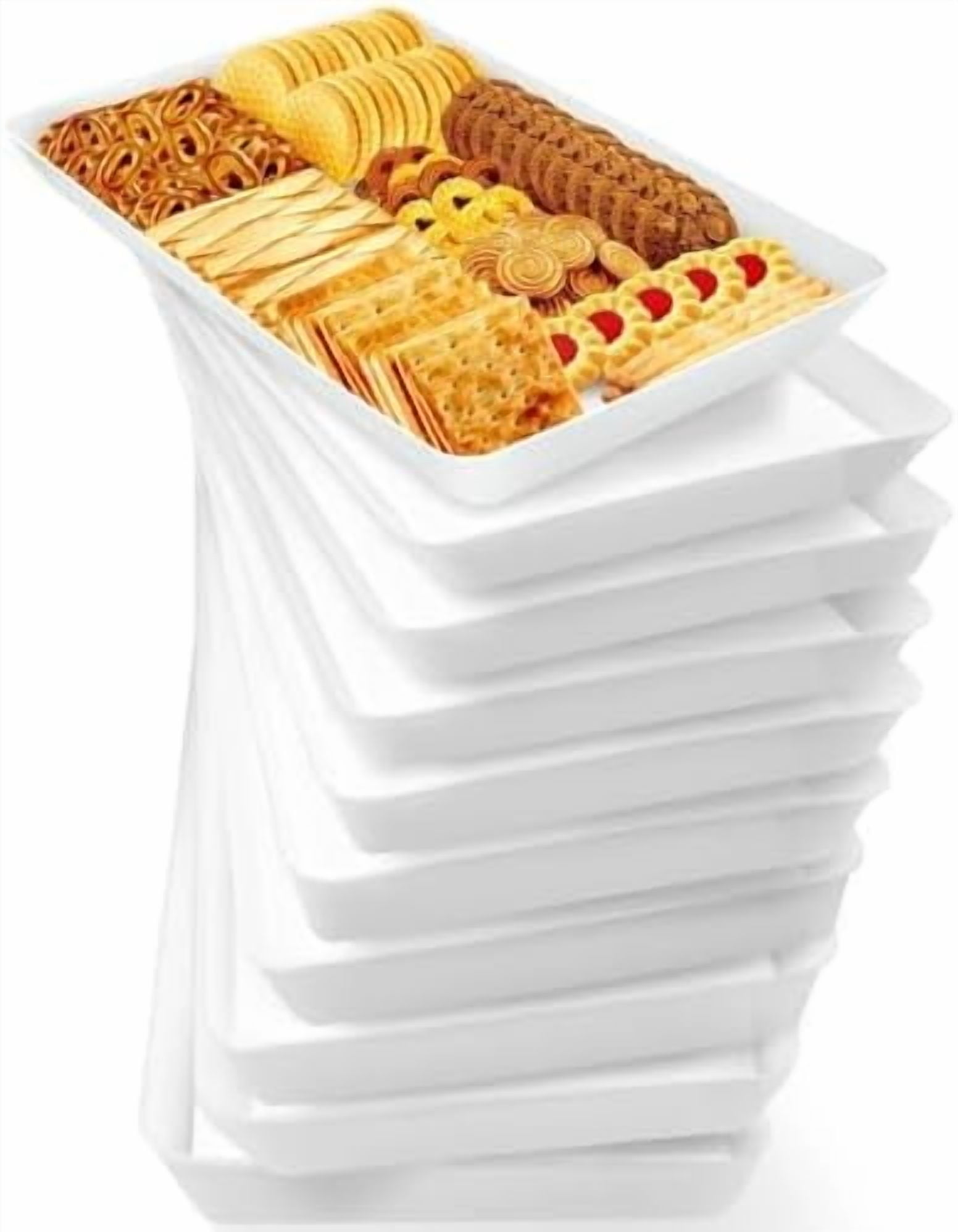10 pcs Serving Tray for Entertaining, Serving Platters for Snacks ...