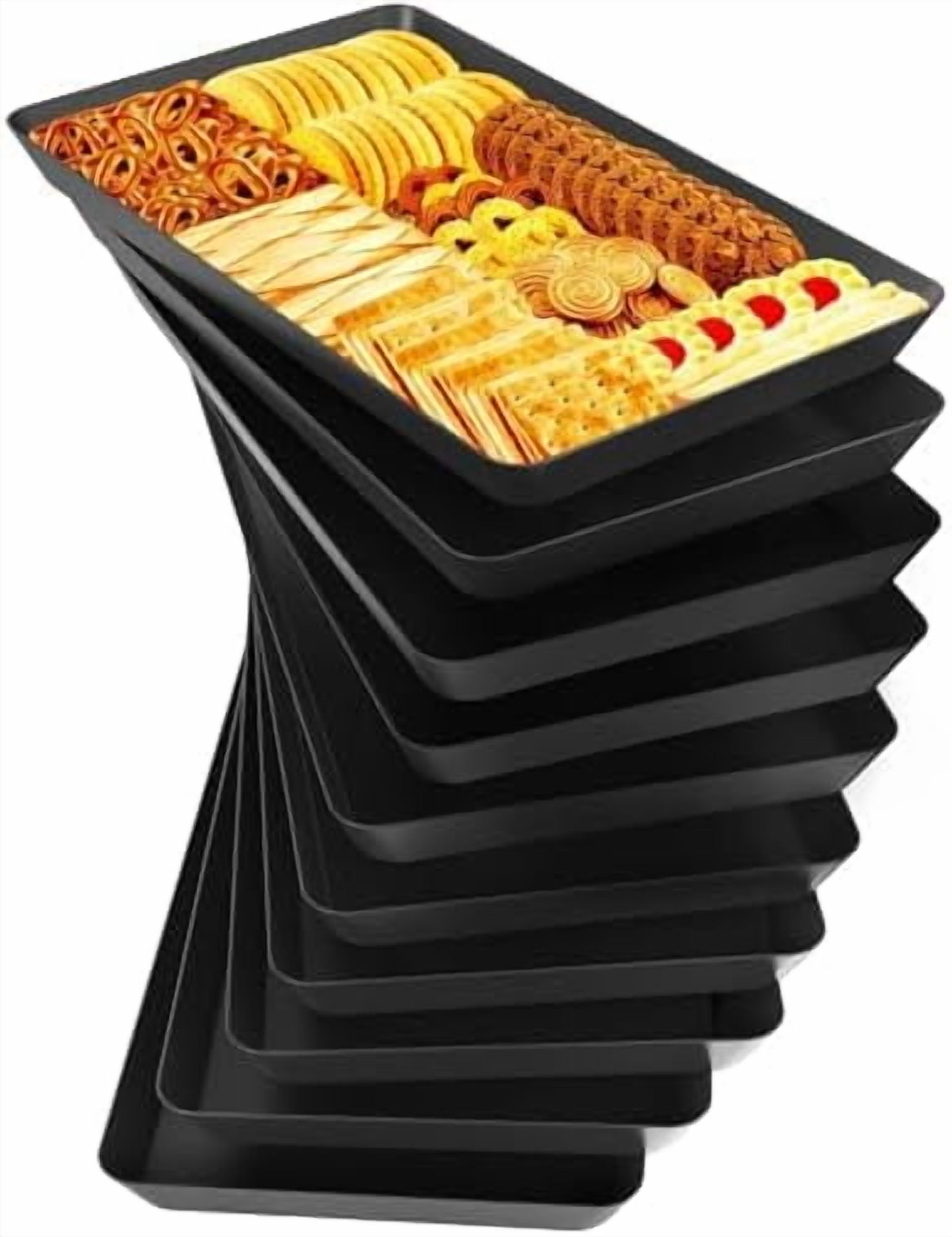10 pcs Serving Tray for Entertaining, Serving Platters for Snacks ...