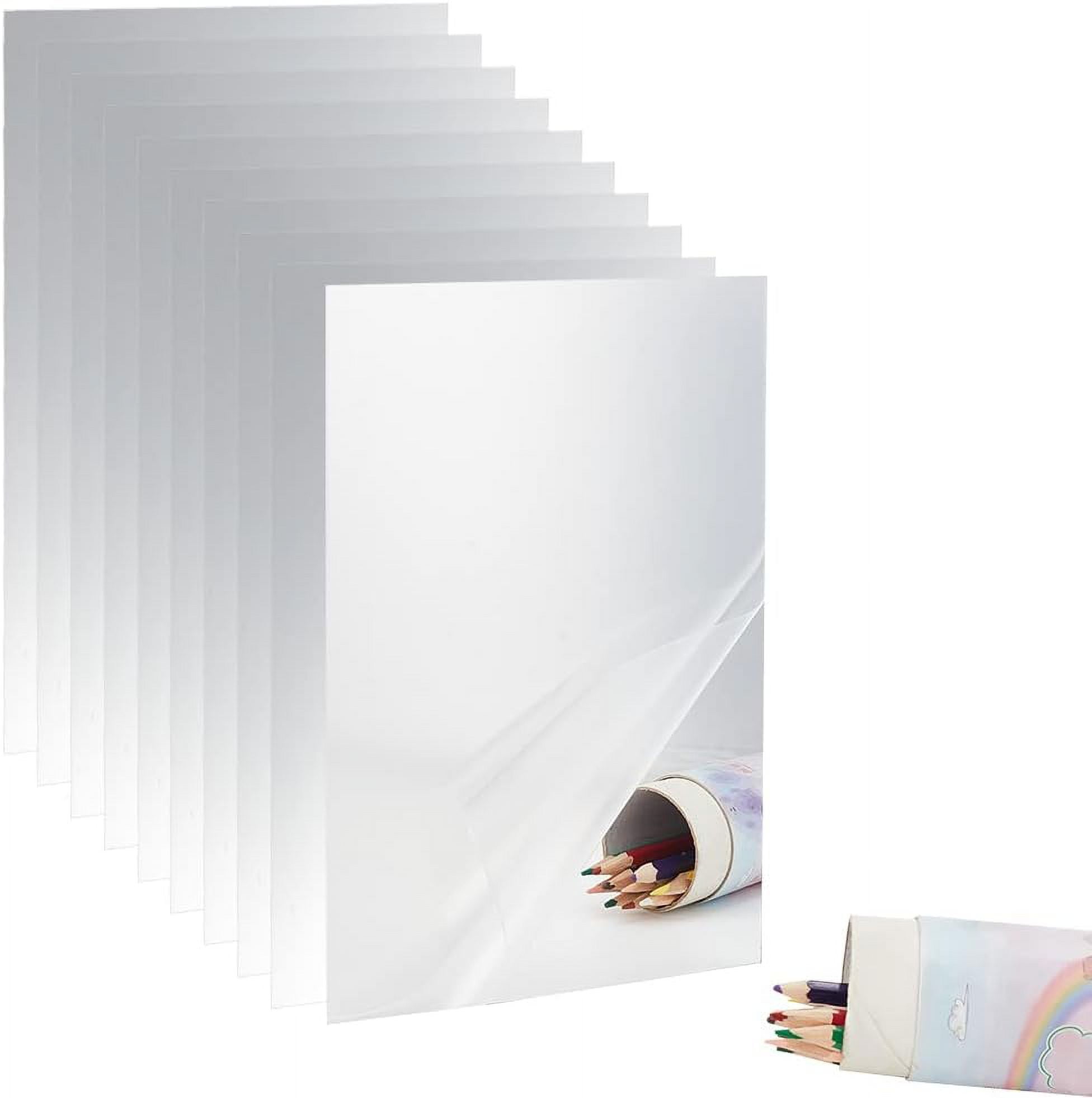 10 pcs Shatter Proof Acrylic Mirrors Silver Flexible Mirror Sheets ...