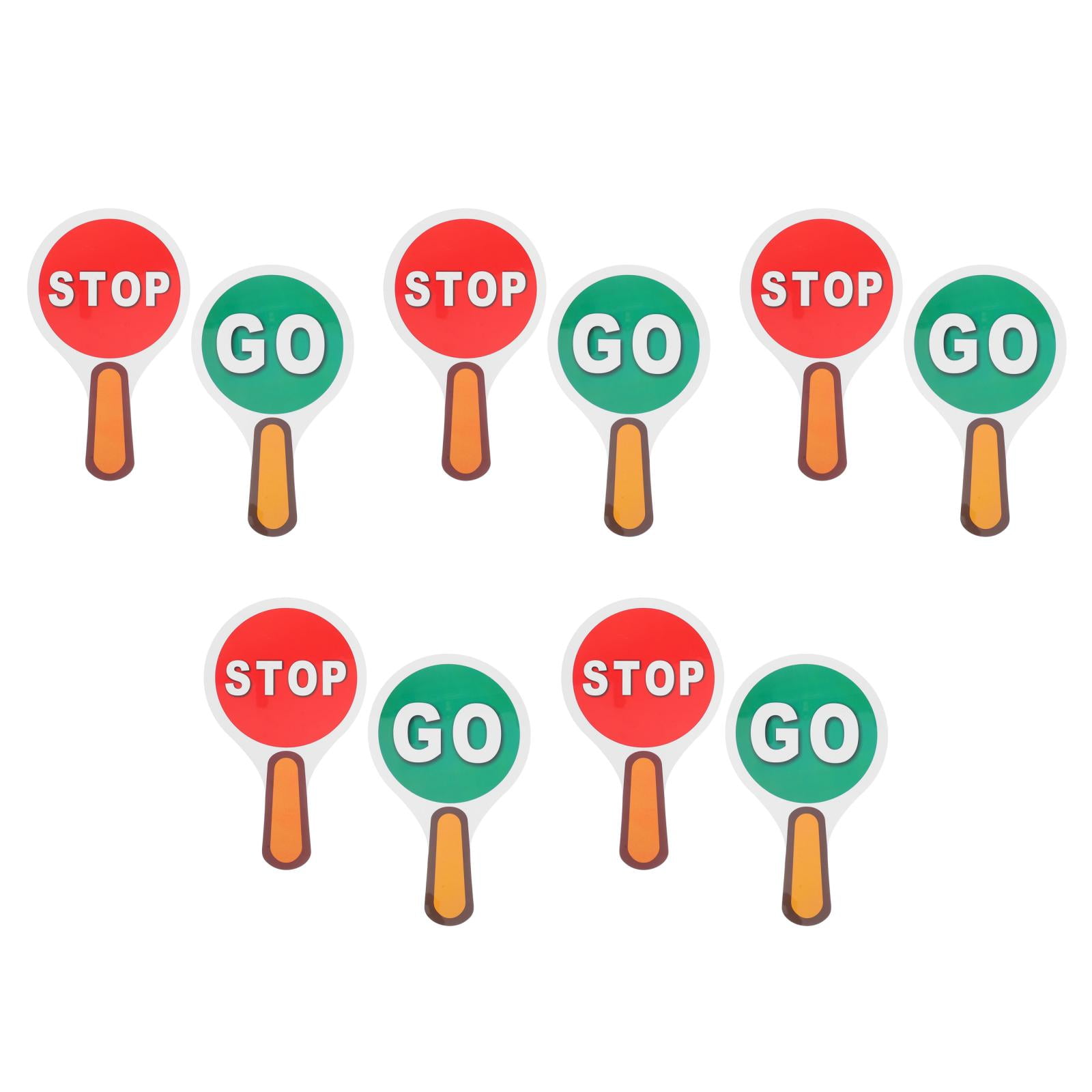 10 pcs Sign Handheld Sign Lights Double Sided Red Green Stop Waterproof ...
