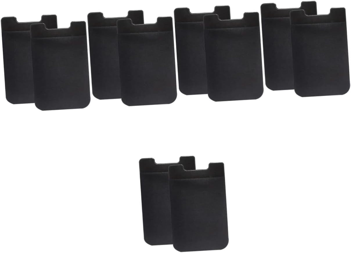 10 pcs Silicone Wallets Pockets Stick of Tablet Stretchy Ultra Pouches ...