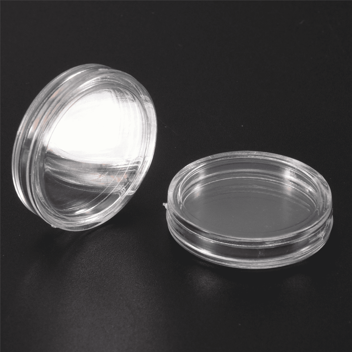 10 pcs Small round transparent plastic coin capsules box 20mm - Walmart.com