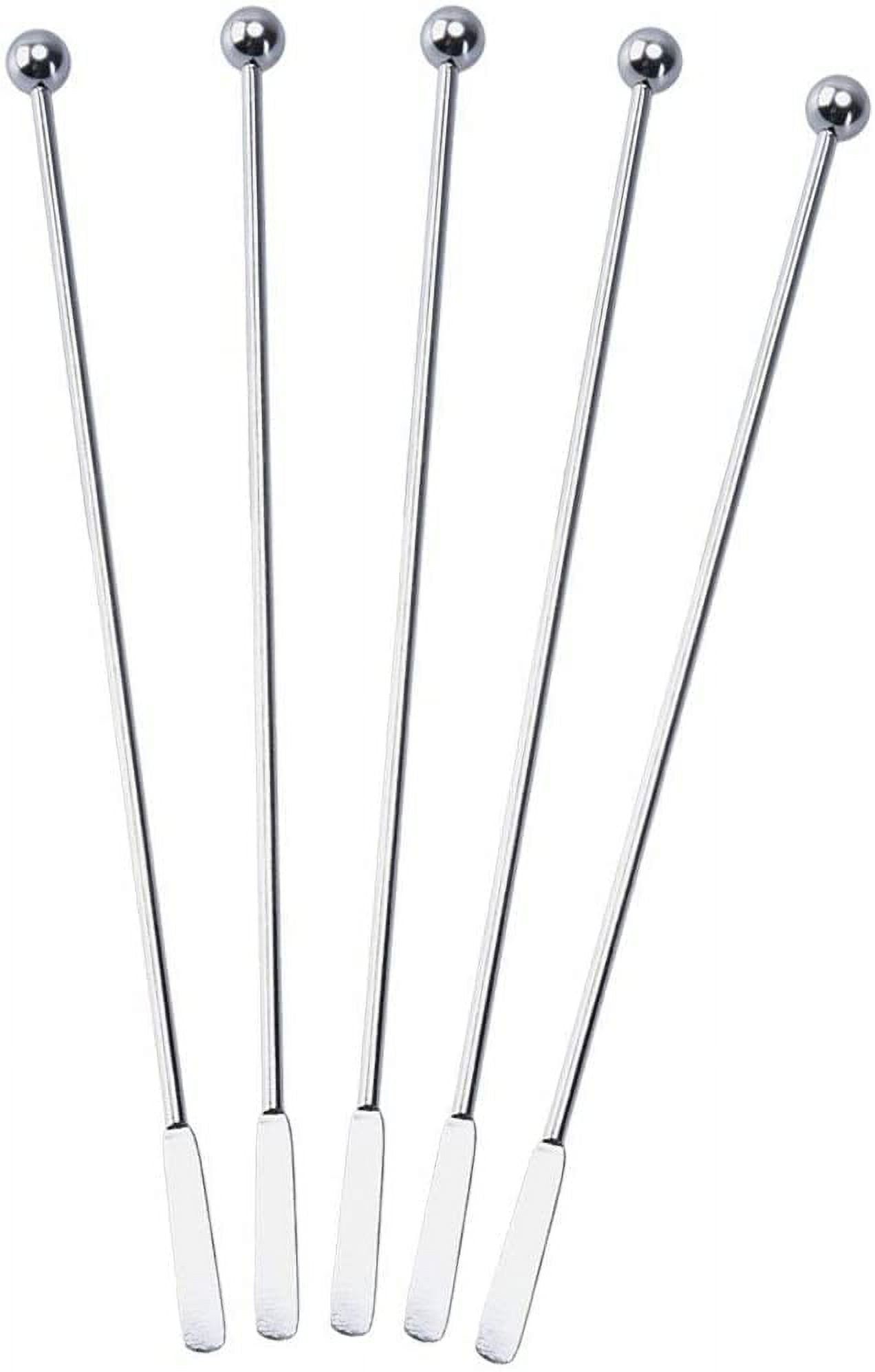 10 pcs Stainless Steel Coffee Beverage Stir Sticks Cocktail Stirrers ...
