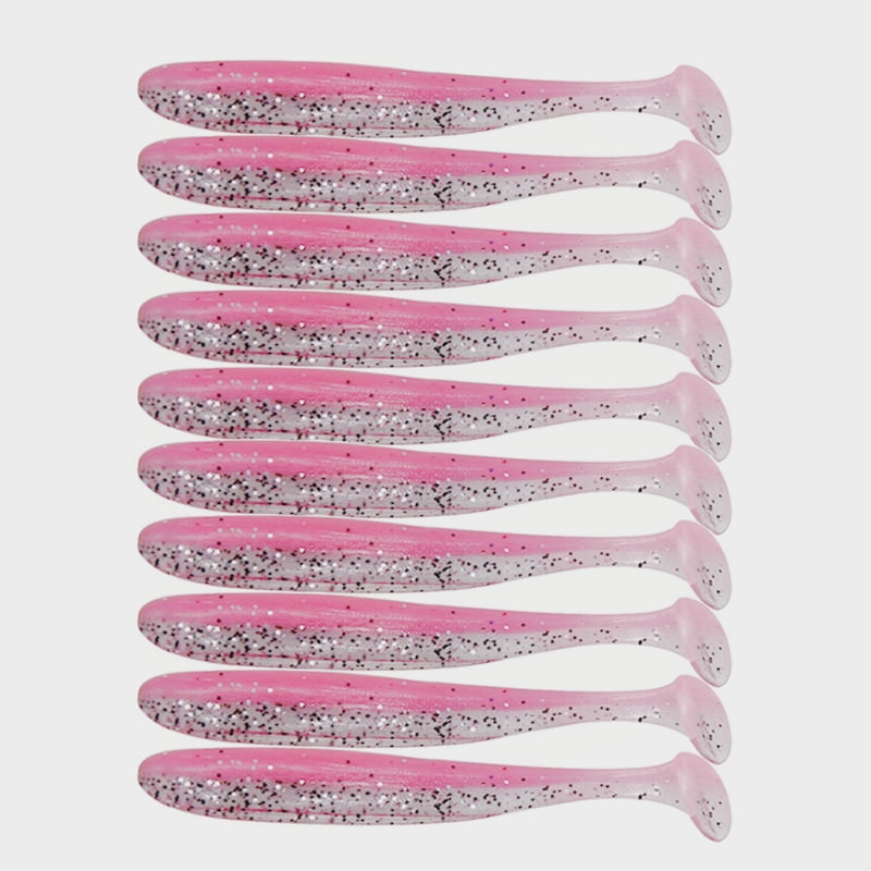 10 pcs Tail bait 5.5 cm/7cm/9cm Two Color Paddle Swimmers Soft Lure Silicone Wobbler Long Throw ...