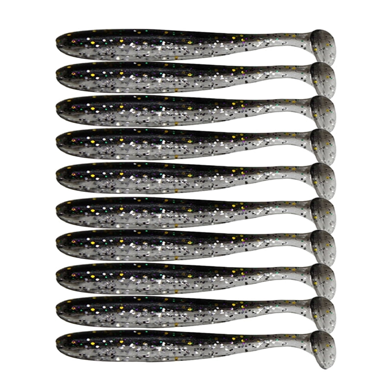 10 pcs Tail bait 5.5 cm/7cm/9cm Two Color Paddle Swimmers Soft Lure ...