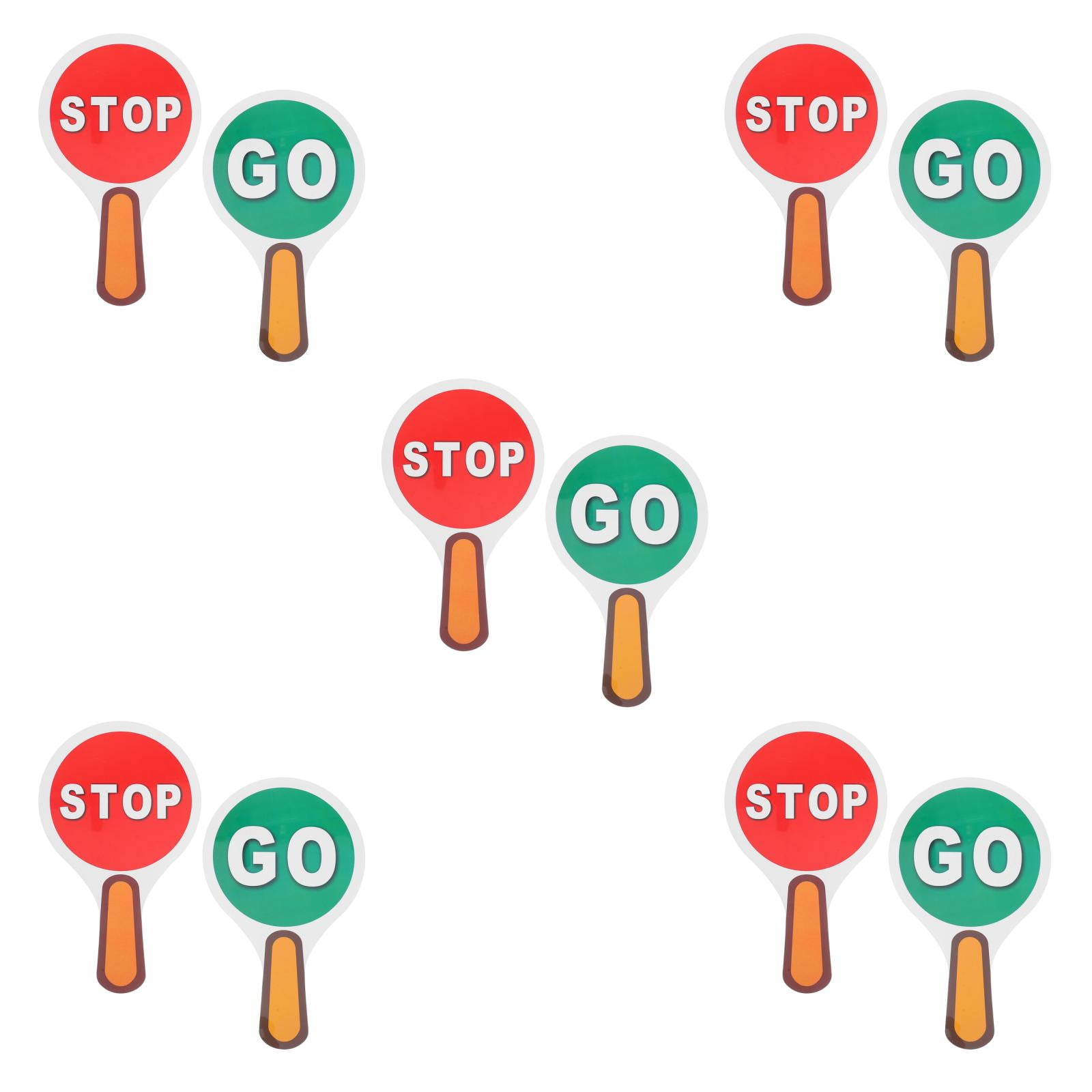 10 pcs Traffic Sign with Handle Stop Sign Traffic Light Party ...