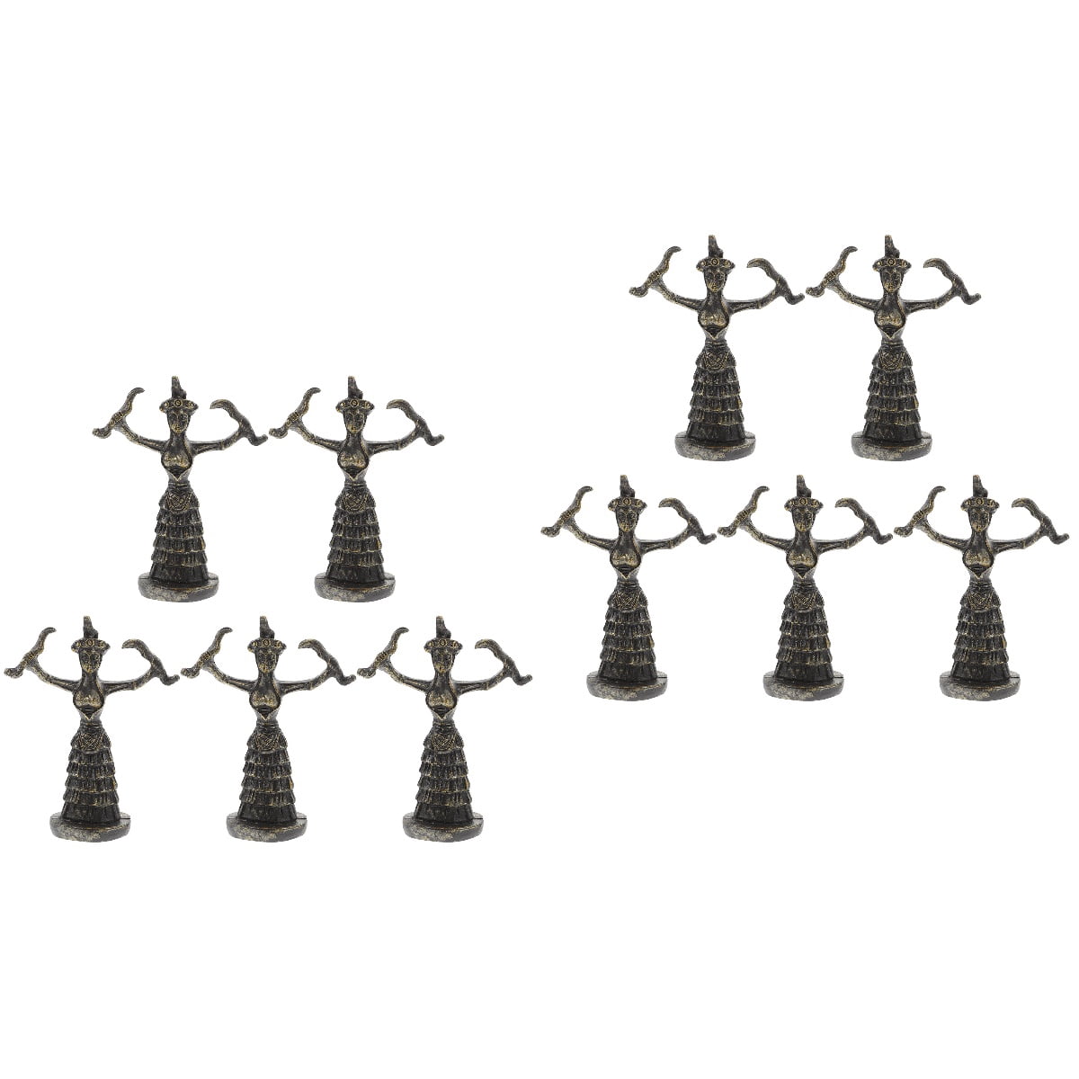 10 pcs Vintage Style Greek Famale God Figurine Decor Elegant Female ...