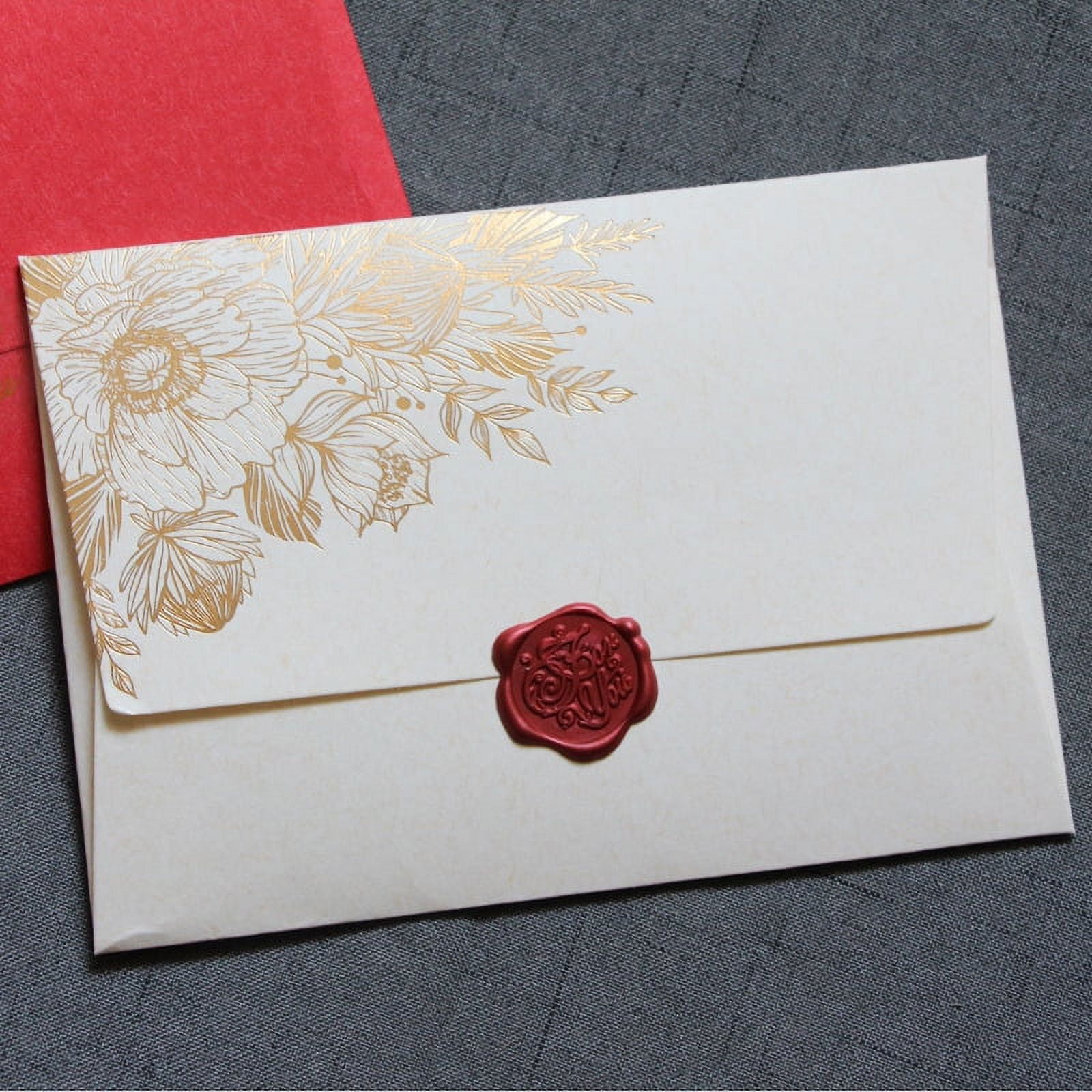 10 pcs/batch high quality pearl envelopes wedding invitation with ...