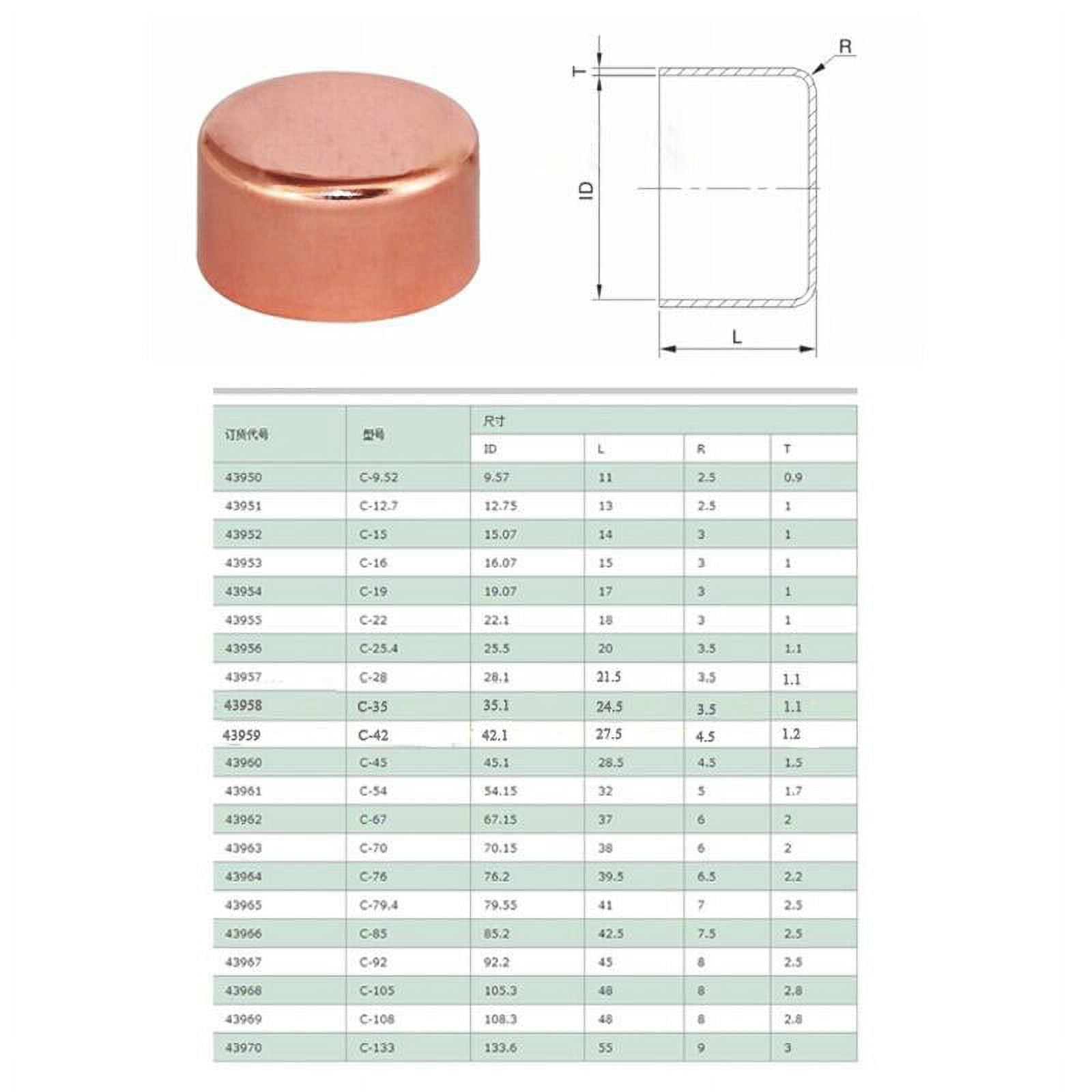 10 pcs copper end cap Stop End Cap Solder Plumbing Fitting For Copper ...