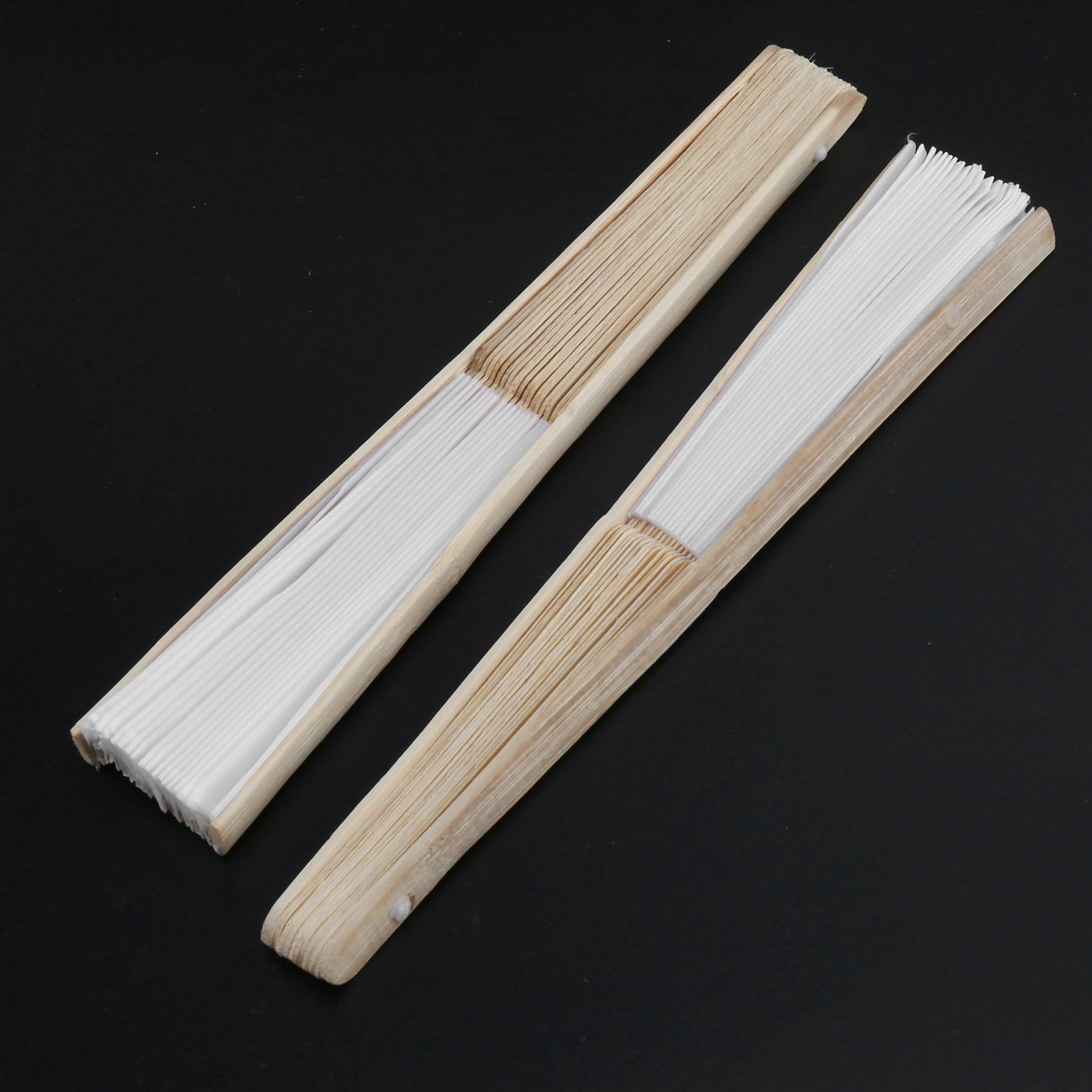 10 pcs/lot 21cm White Color Fabric Hand Fan, Silk Hand Fan Wedding ...
