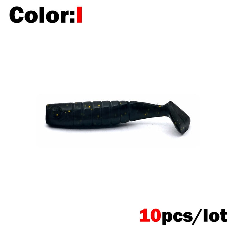 10 pcs/lot Rockfish Soft Rubber Soft Lures 4 cm 1g Artificial Soft Worm ...