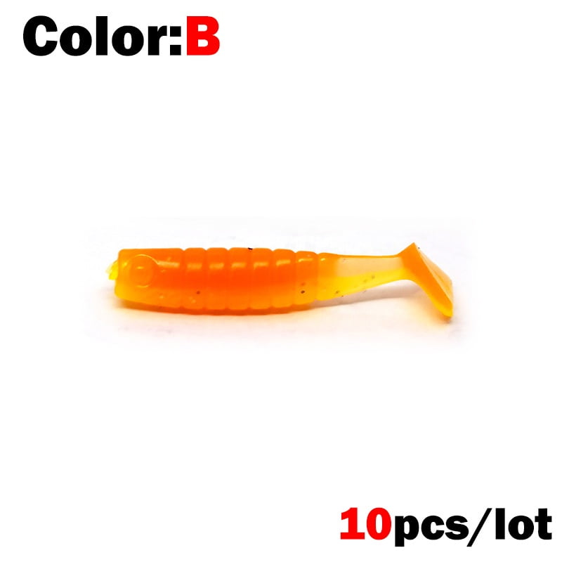 10 pcs/lot Rockfish Soft Rubber Soft Lures 4 cm 1g Artificial Soft Worm ...