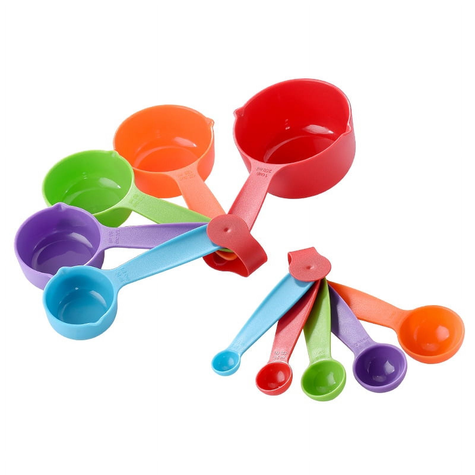10-piece Plastic Measuring Cup Measuring Spoon Set Baking Tool With ...