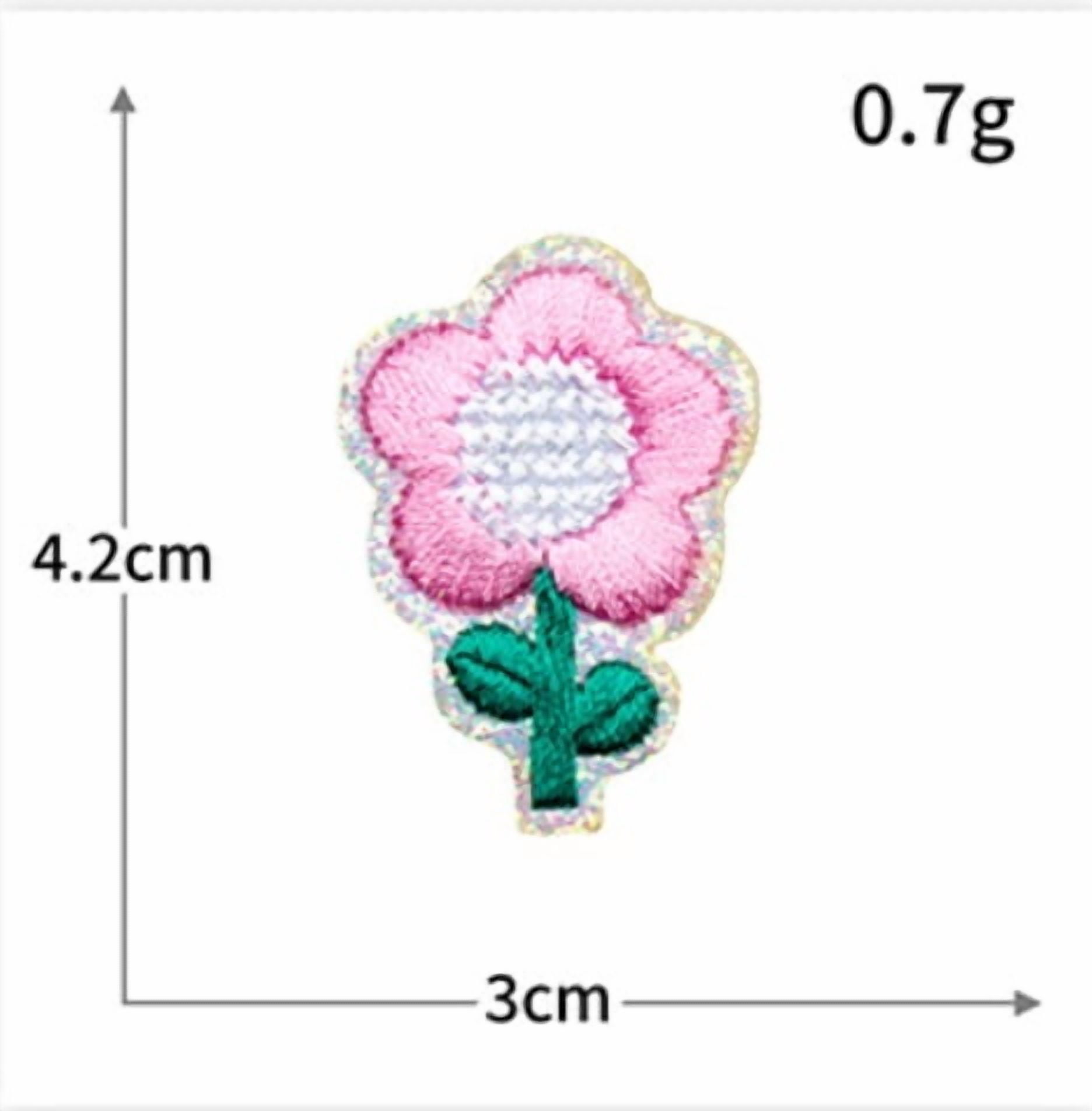 10-piece series of embroidered flowers, small daisy flowers, computer ...