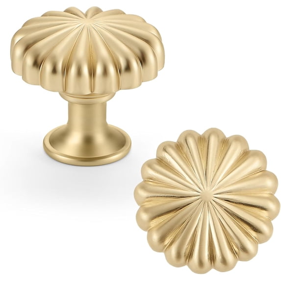10-piece set of golden cabinet handles, for kitchen cabinets and ...