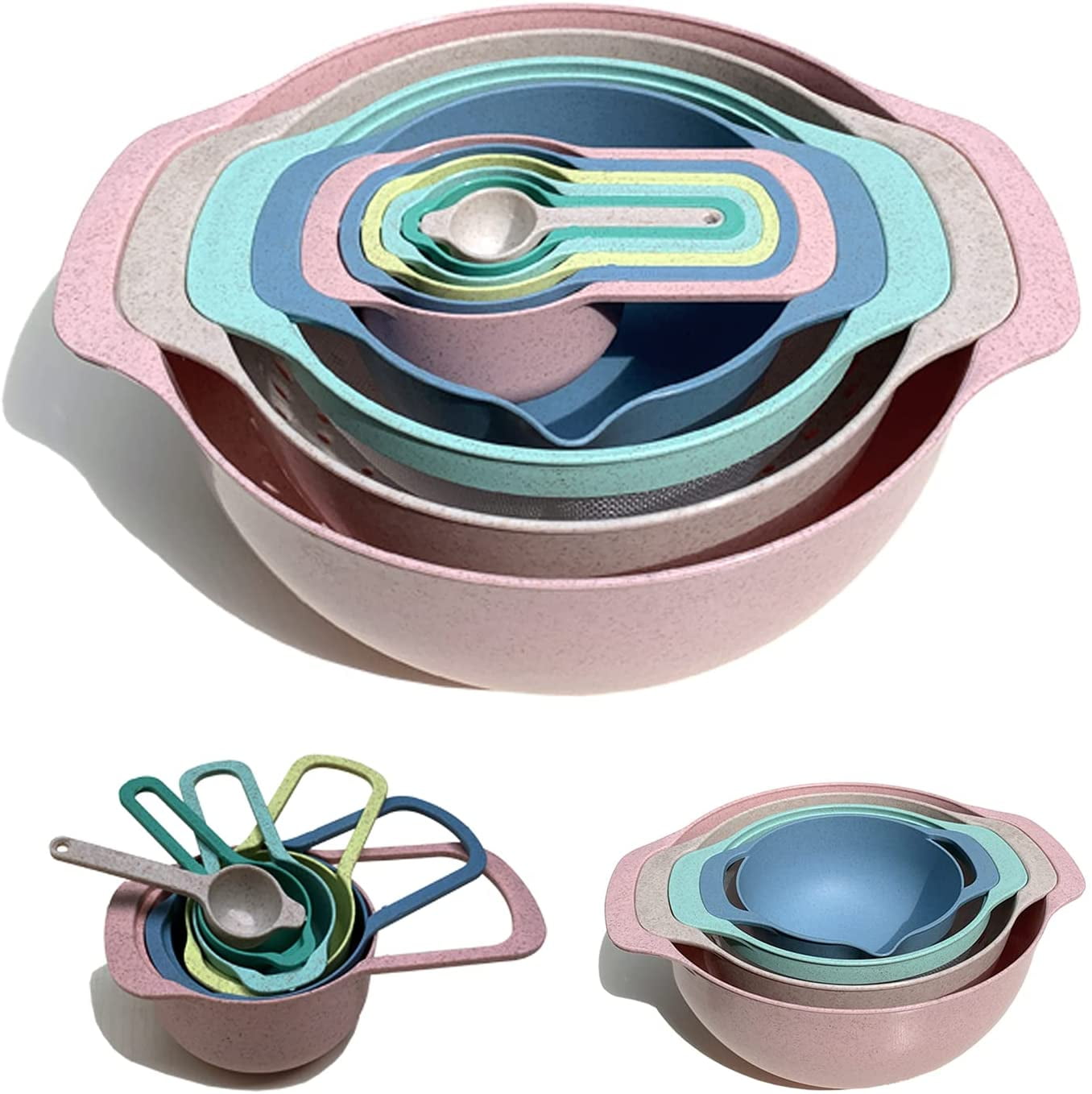 10-piece wheat straw measuring bowl-multifunctional set, used for ...