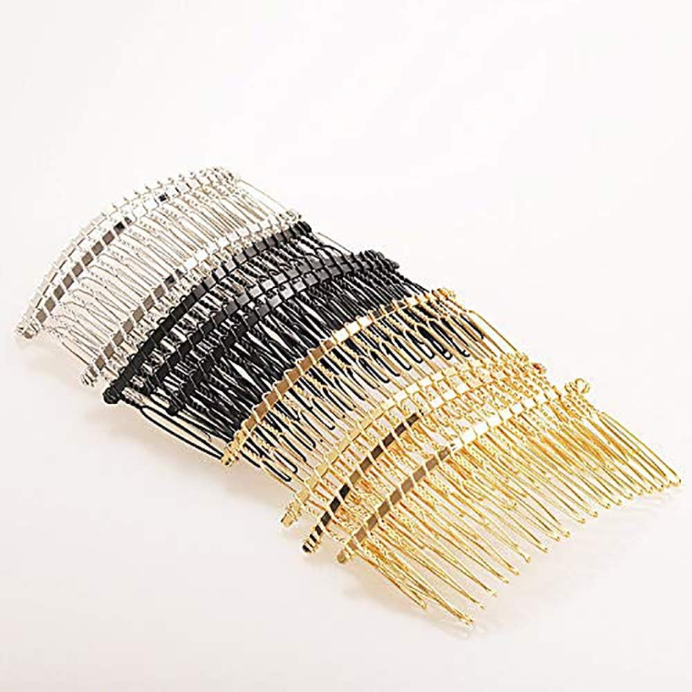 10 pieces 20 Teeth Fancy DIY Metal Wire Hair Clip Combs Metal Wire Hair ...