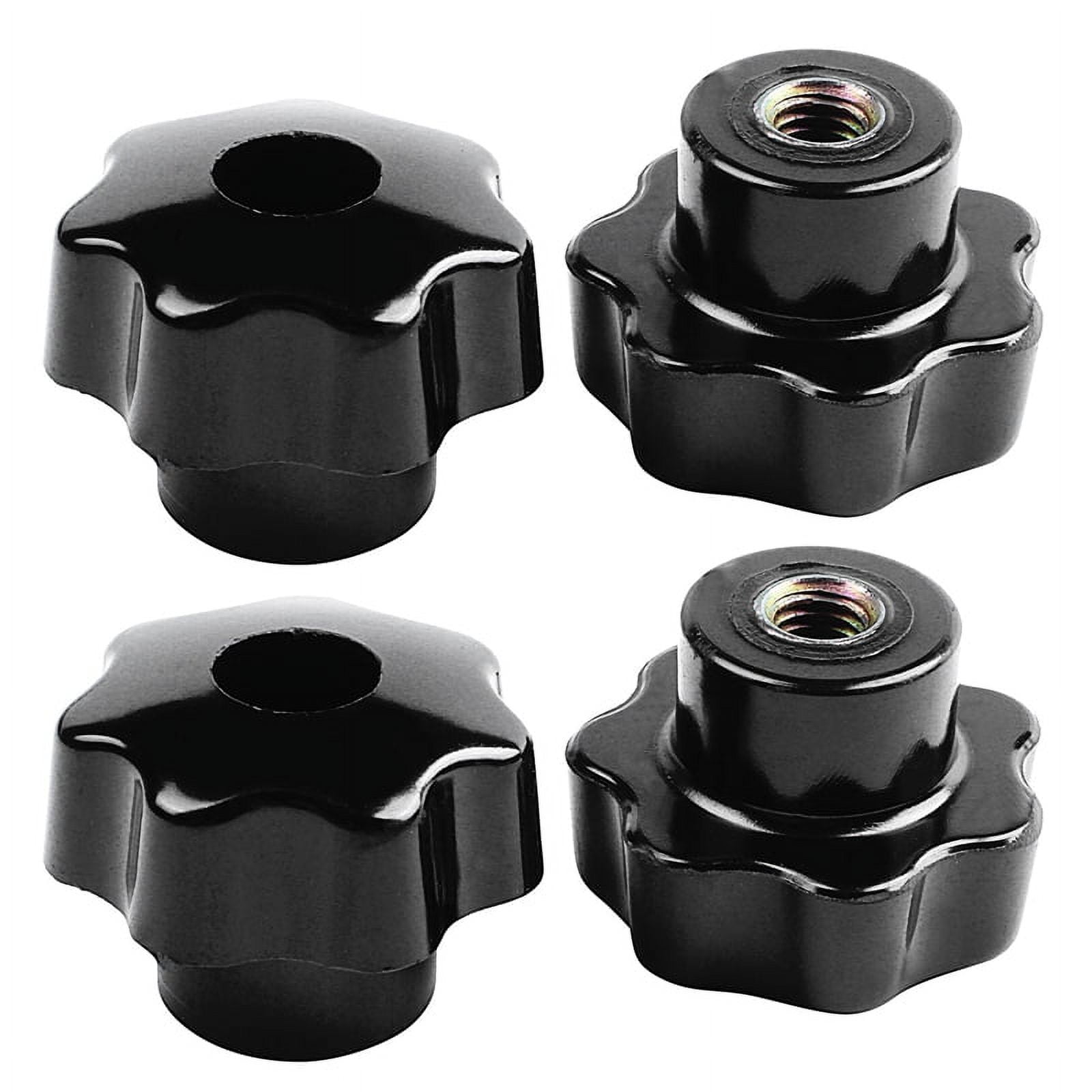 10 pieces Black star grip knobs, female thread diameter 8mm, head ...