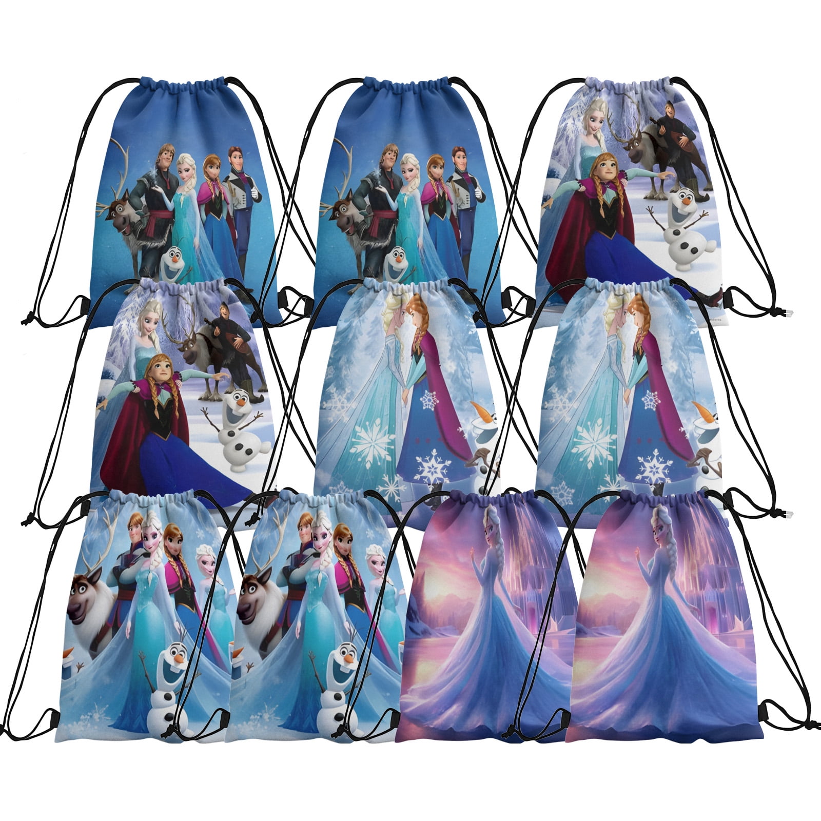 10 pieces Frozen Candy Drawstring Bag Frozen Drawstring Goodie Favor ...