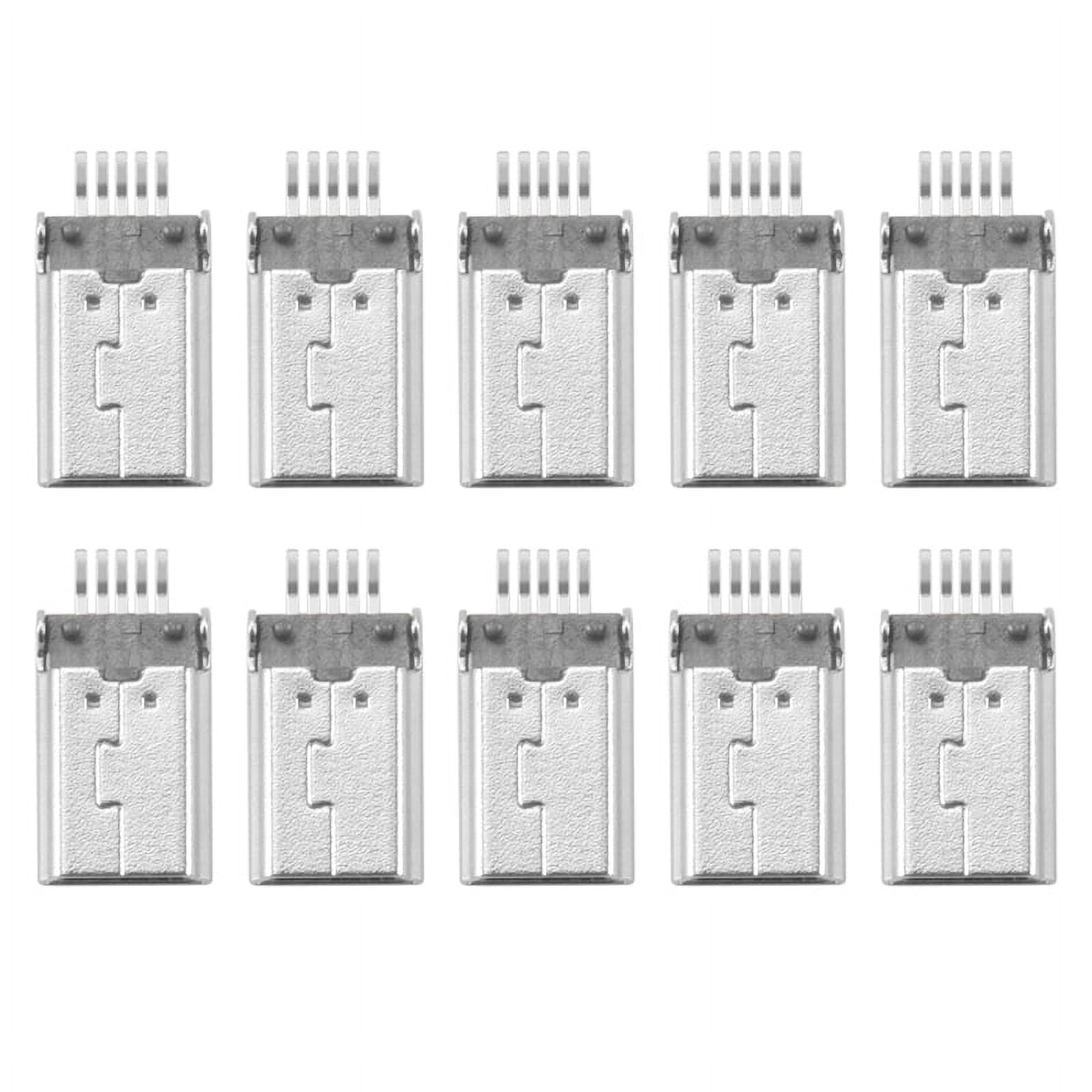 10 pieces Mini USB Type B Male 180 Degree 5 Pin SMD SMT for Soldering ...