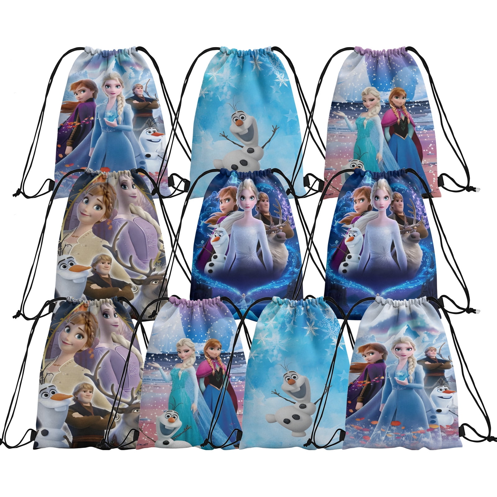 10 pieces Princess Candy Drawstring Bag Elsa Drawstring Goodie Favor ...