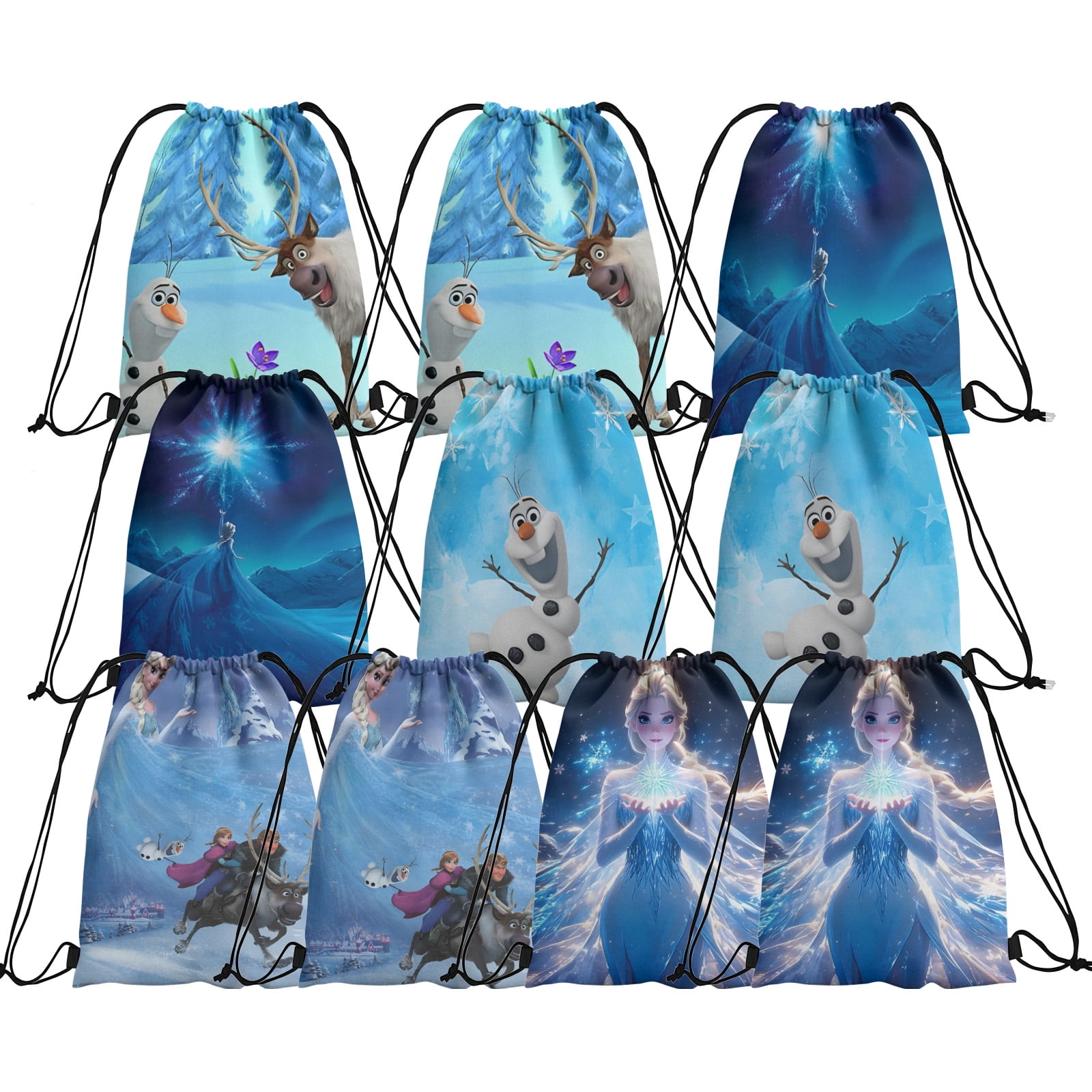 10 pieces Princess Candy Drawstring Bag Elsa Drawstring Goodie Favor ...