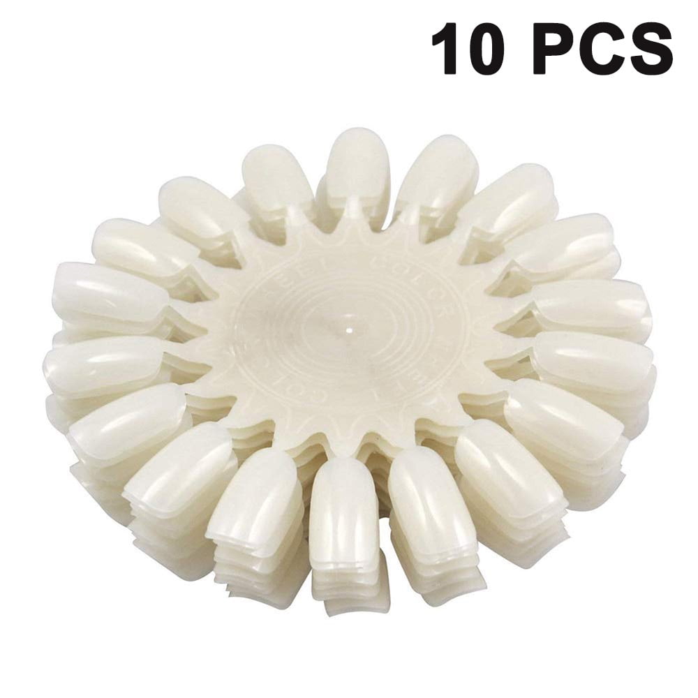 10 pieces Round Nail Display Nail Tip Exhibition Nail Art Color Card ...