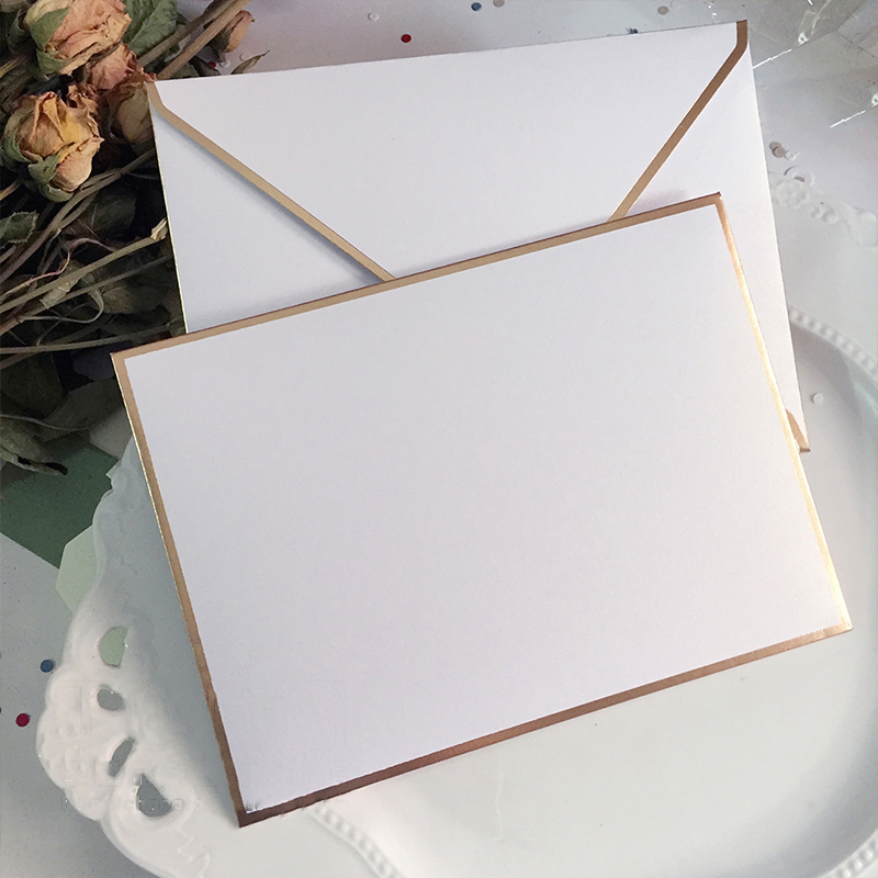10 pieces/batch custom retro retro 5 color empty pearl paper envelope ...
