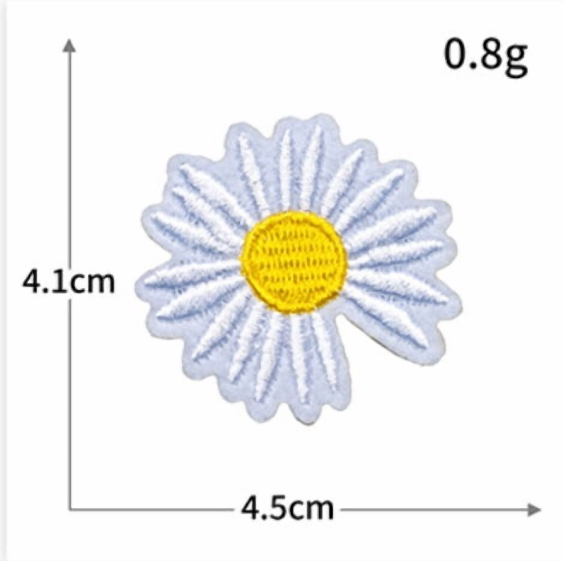 10 pieces of embroidered daisy flower series computer clothing ...