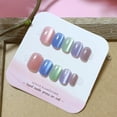 10 pieces of sub-code rainbow candy cat's eye manicure stickers ...