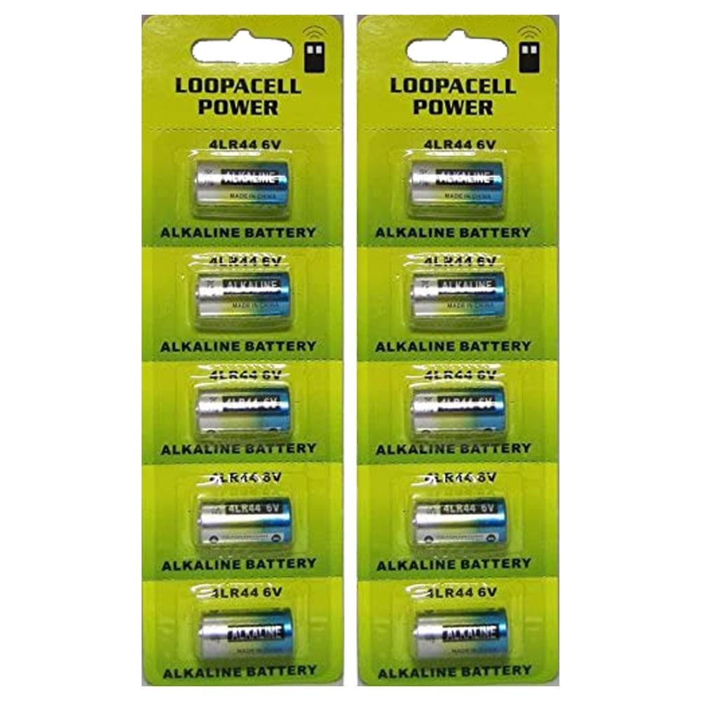 10 pk 4Loopacell LR44 / 476A / PX28A / A544 / K28A / L1325 Collar 6V 3 ...