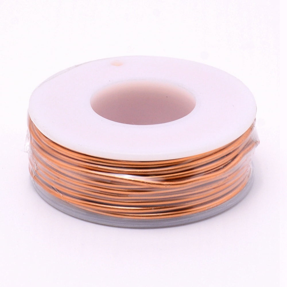 10 roll Matte Round Aluminum Wire with Spool Dark Salmon 15 Gauge 1.5mm ...