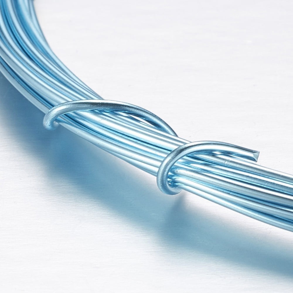 10 roll Round Aluminum Craft Wire for Beading Jewelry Craft Making Pale ...