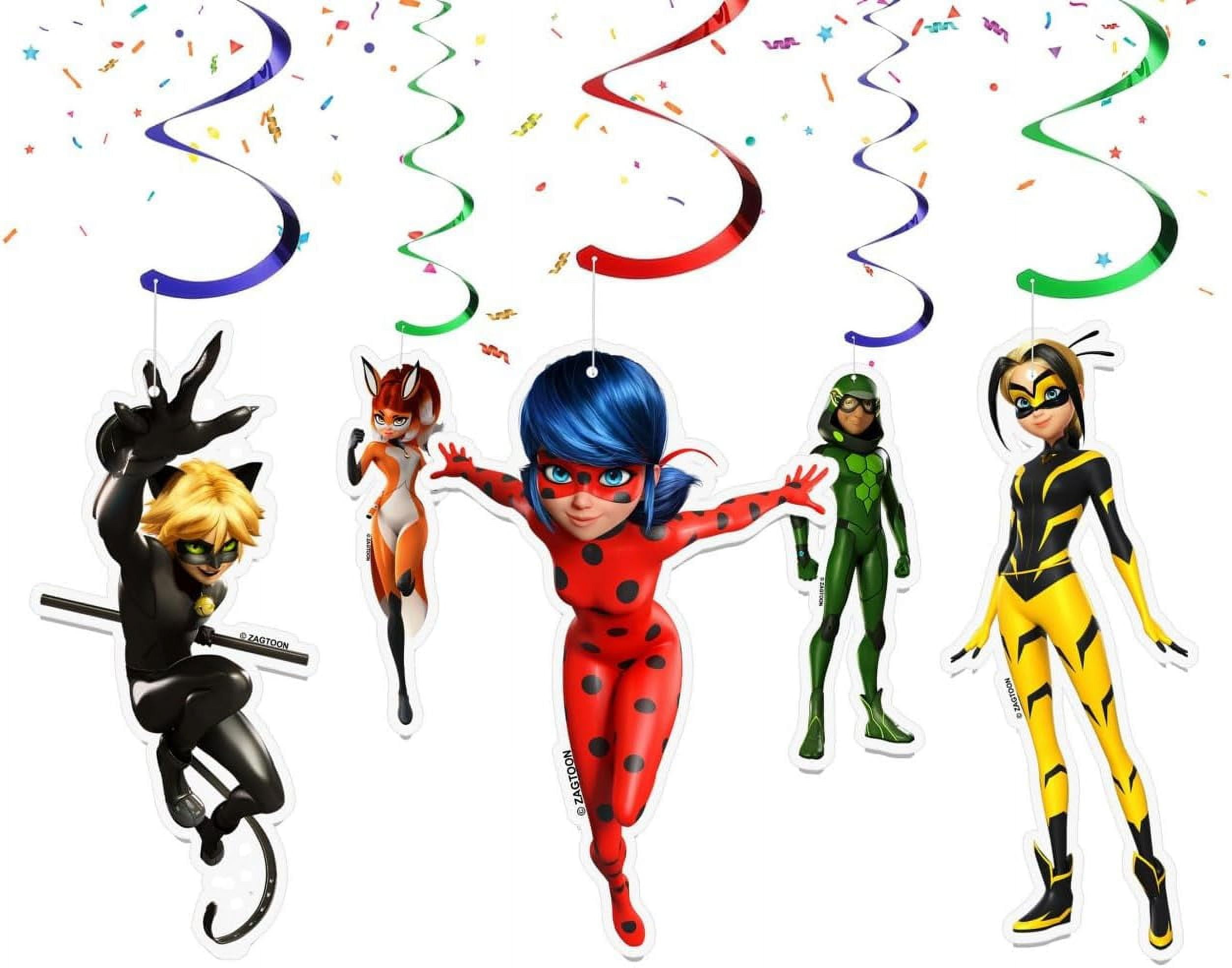 10 s Miraculous Ladybug Streamers for Kids - Colorful Cartoon Hanging ...